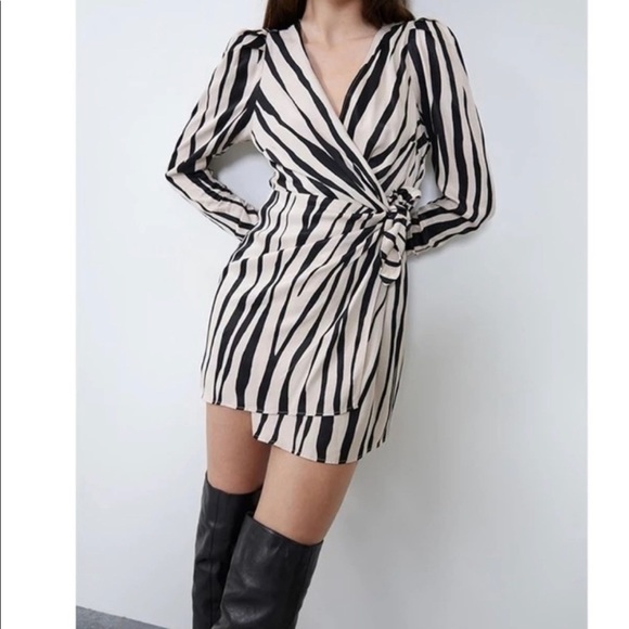 Zara | Dresses | Zara Zebra Dress W Shorts Nwt | Poshmark